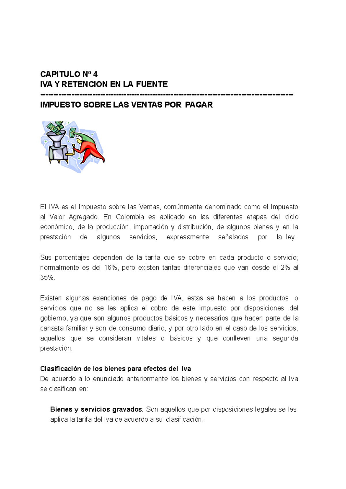 3 Iva y retefuente - informacion importante sobre iva - CAPITULO Nº 4 ...