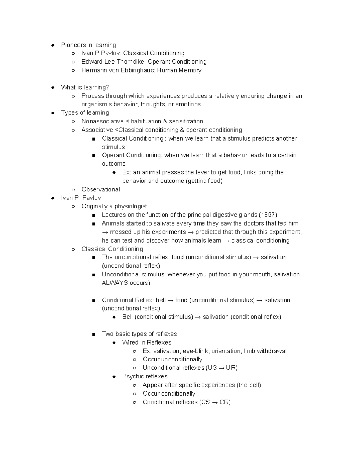 Learning Classical Conditioning - Pioneers in learning Ivan P Pavlov ...