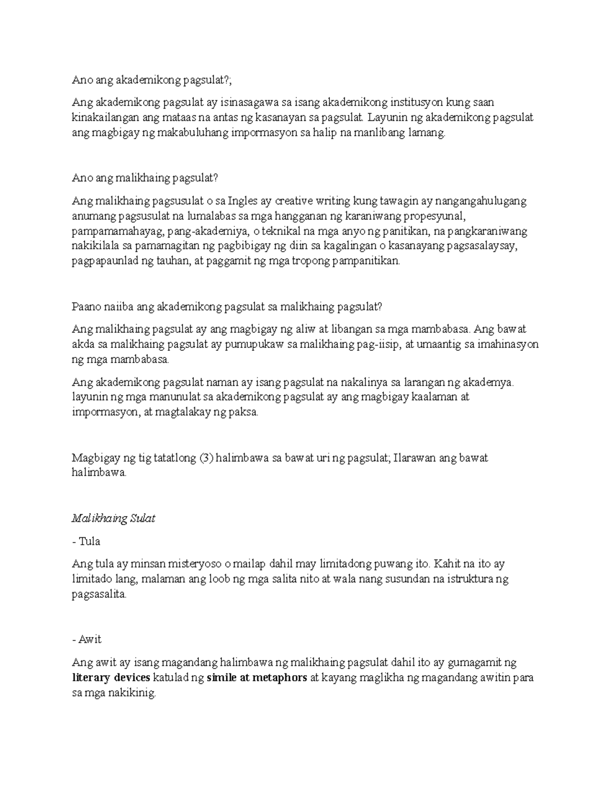 Pagaran Activity 1FIL - Ano ang akademikong pagsulat?; Ang akademikong ...