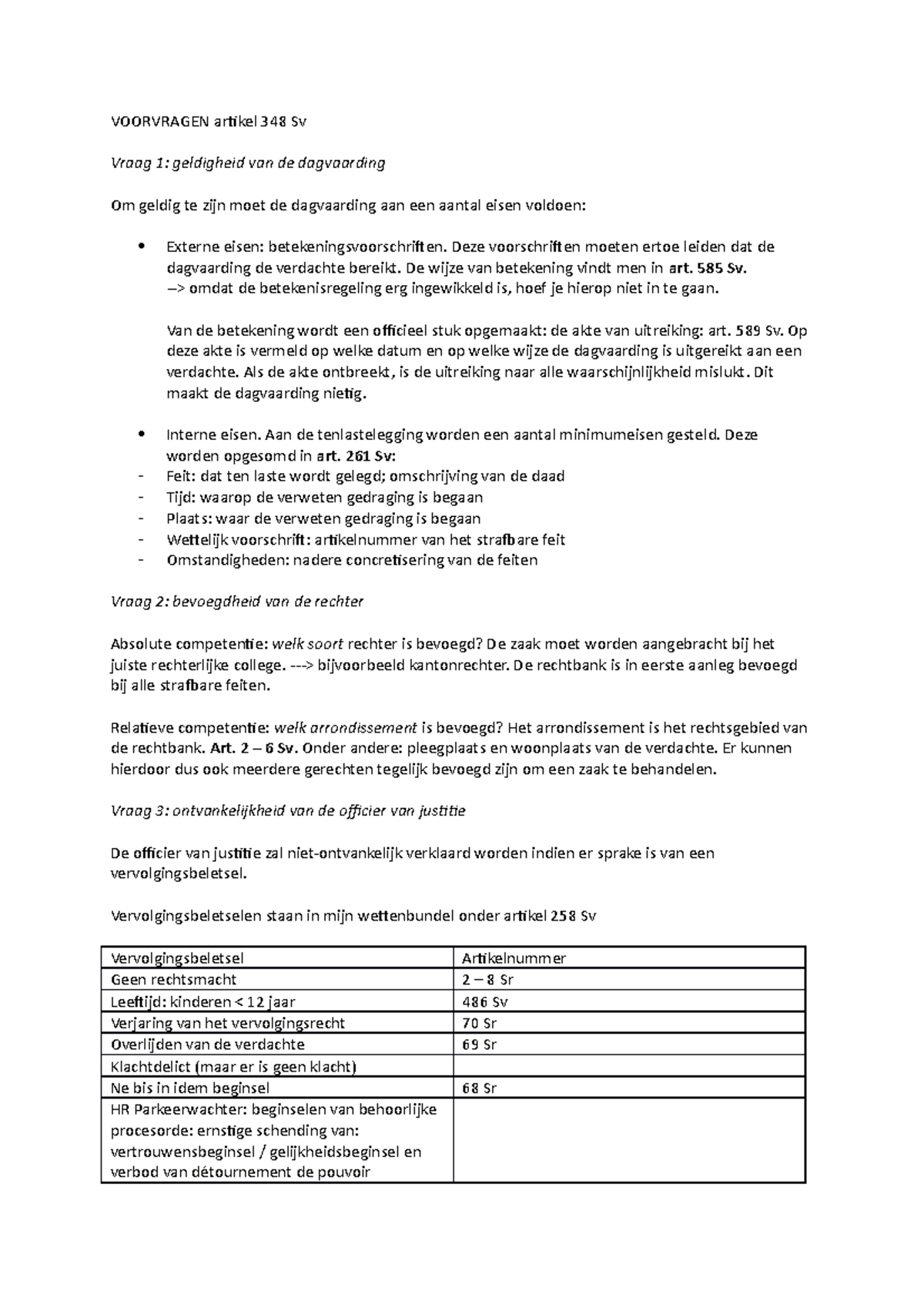 Rechterlijk beslisschema - VOORVRAGEN artikel 348 Sv Vraag 1 ...