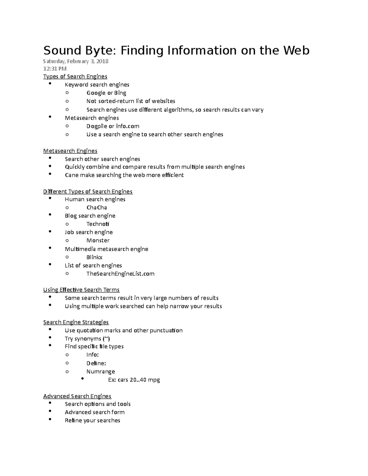 Sound Byte Finding Information on the Web - Sound Byte: Finding ...