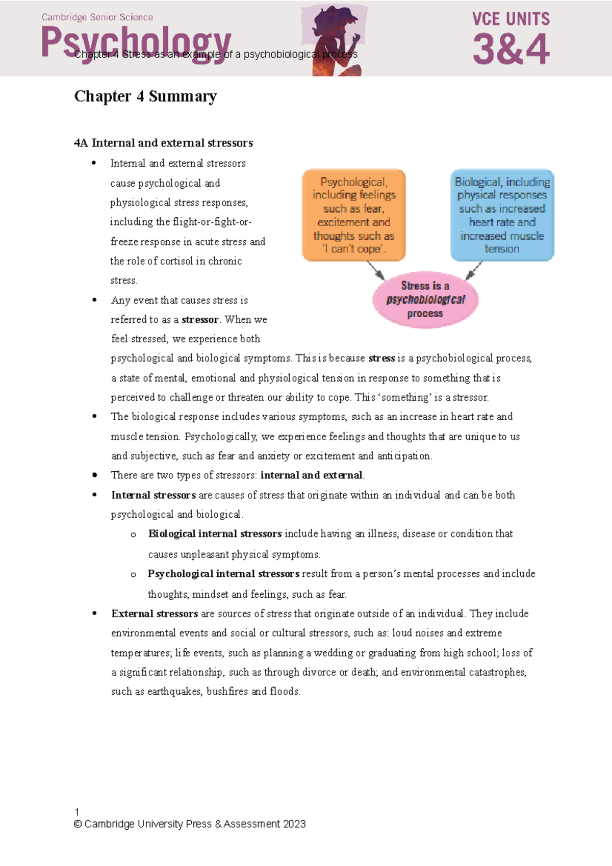Chapter-4-Summary - Summary Notes - Chapter 4 Summary 4A Internal and ...