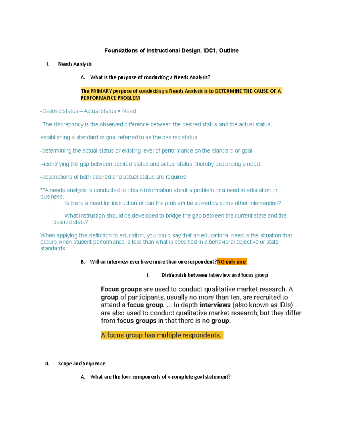 Foundations of Instructional Design- Working Outline - Foundations of ...