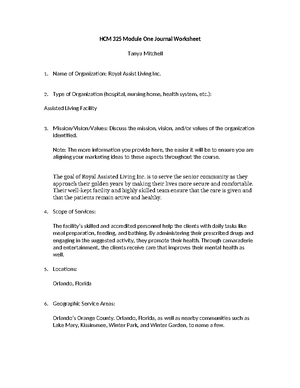 IHP 330 Module Two Worksheet - IHP 330 Module Two Worksheet Measuring ...