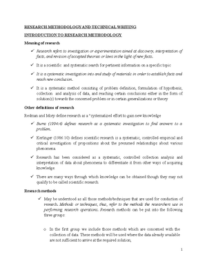 Research Instruments - lecture notes - QUALITIES OF A GOOD RESEARCH ...