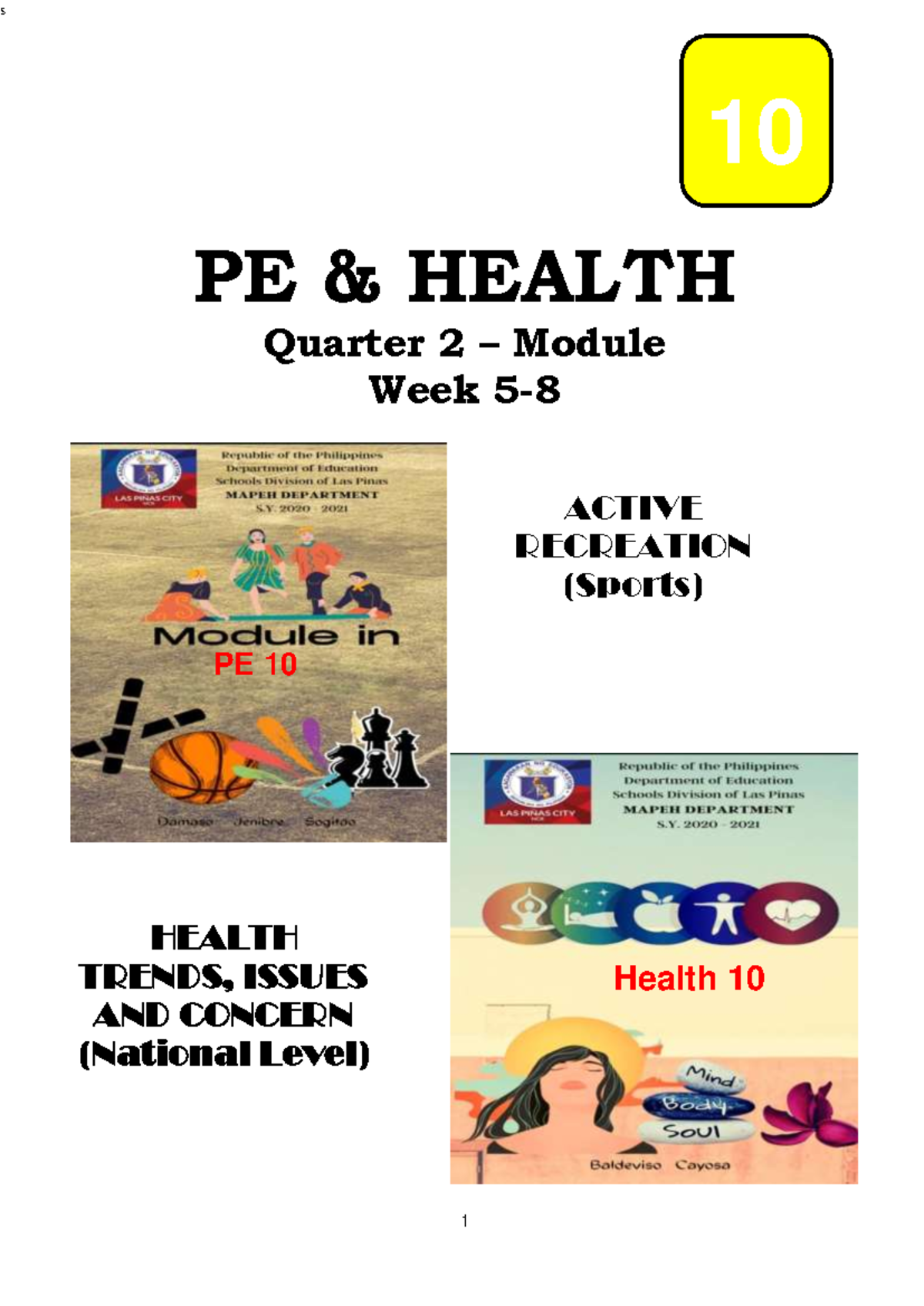 PE Health 10 ADM Q2 21 22 PDF 3 - s PE & HEALTH Quarter 2 – Module Week 5 - 8 PE 10 ...