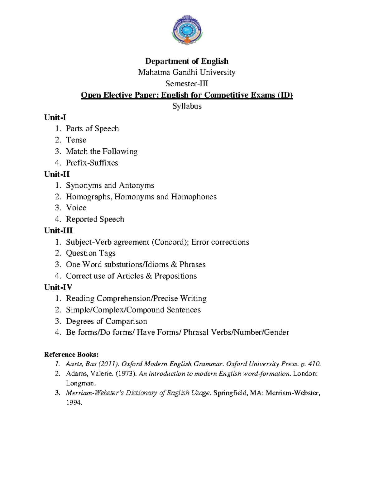 English for Competitive Exams - Aarts, Bas (2011). Oxford Modern ...