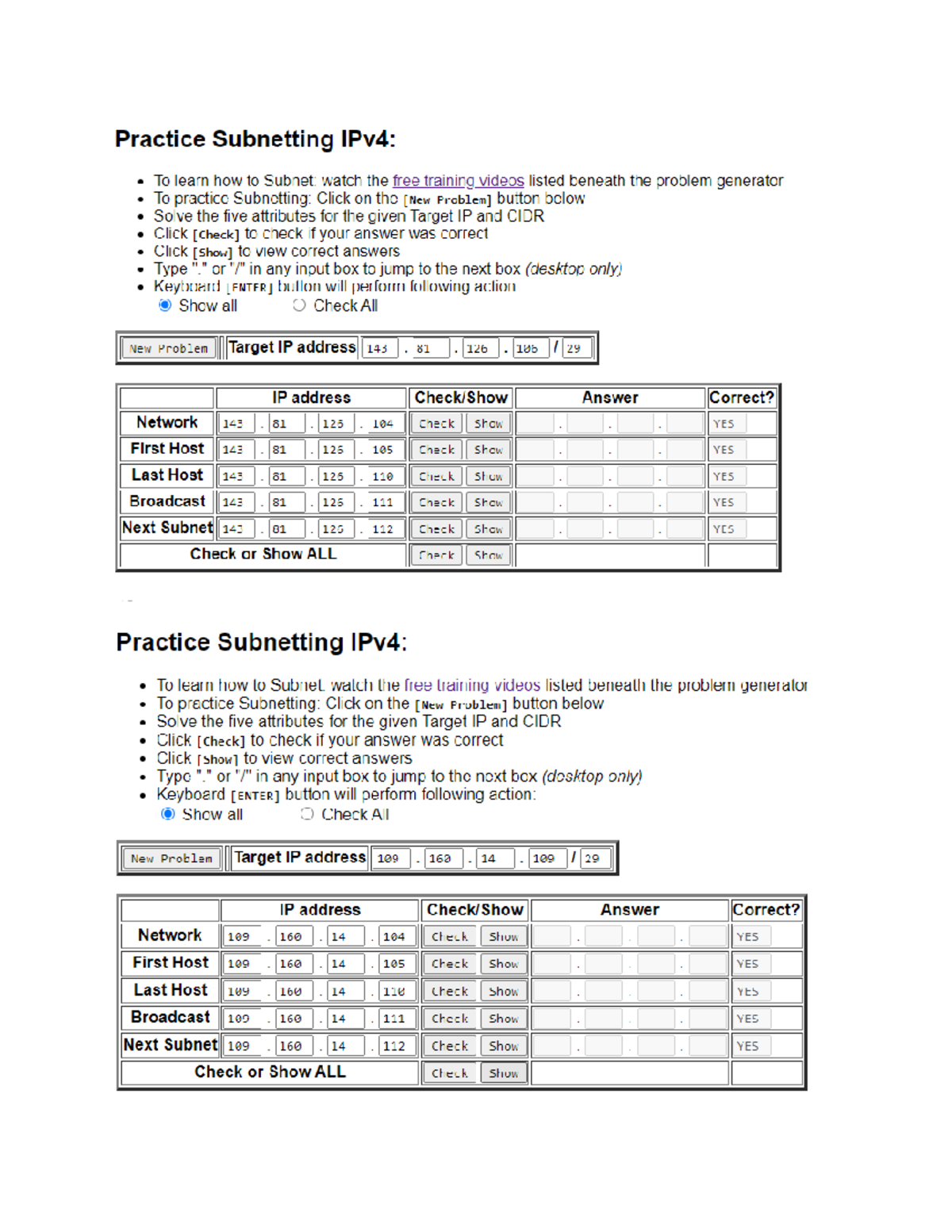 Subnetting Practice - CYB210 - Studocu