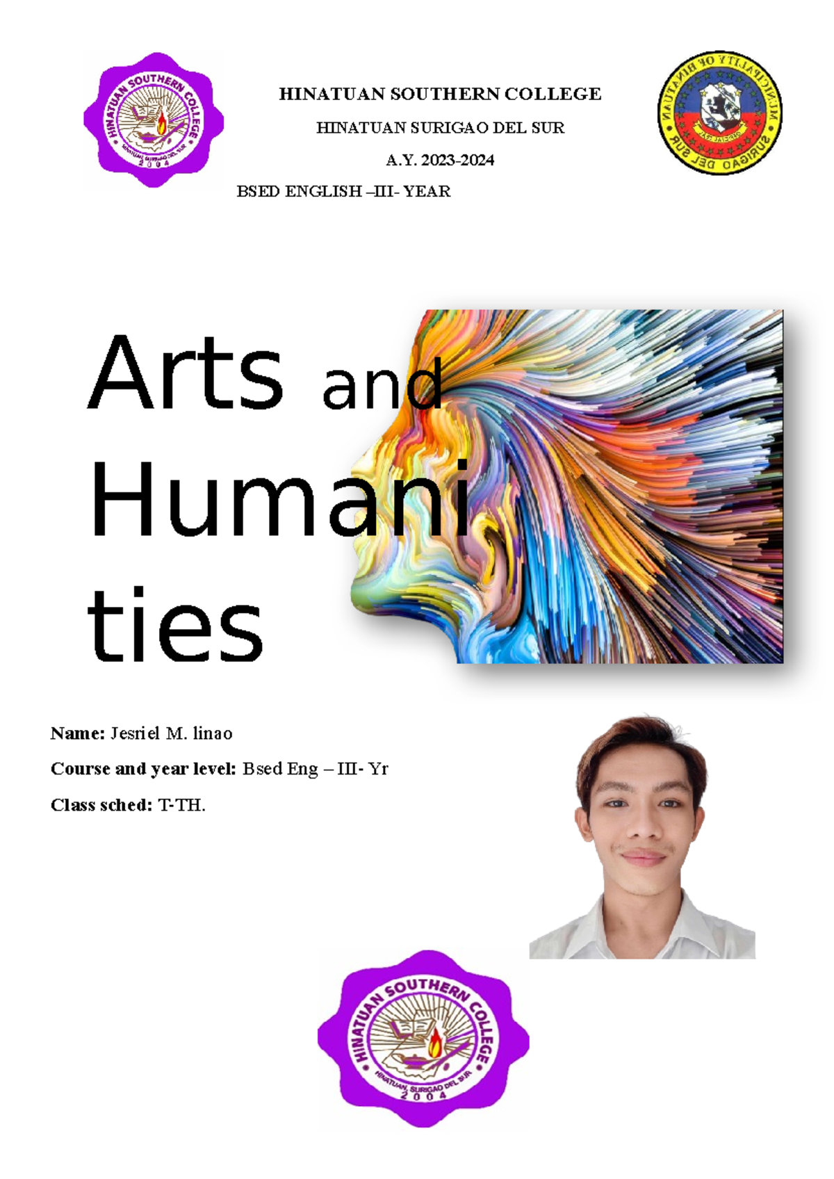 ART AND Humanities Compilation - English Reading - HINATUAN SOUTHERN COLLEGE HINATUAN SURIGAO ...