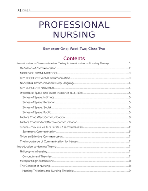 Nursing concepts study notes images - PNUR1128 - Studocu