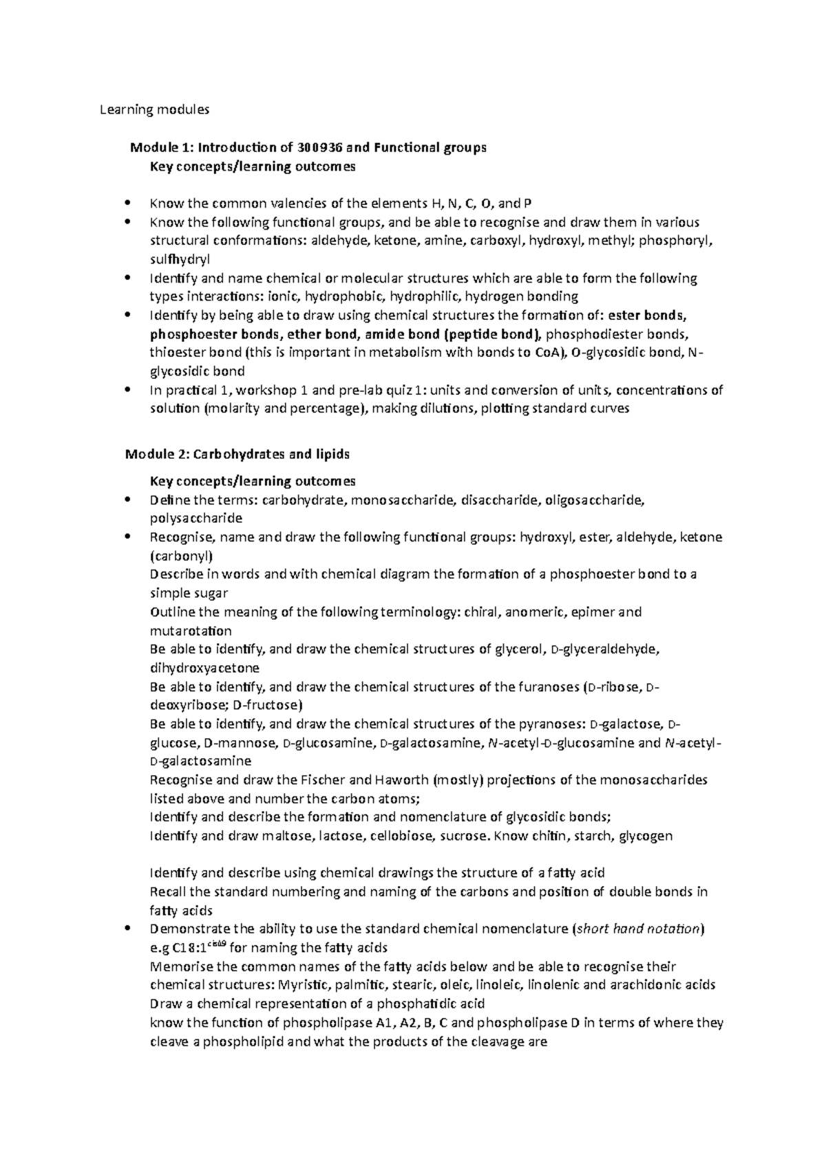 Learning modules, key concepts and learning outcomes sum2021 v2 - Learning modules Module 1 ...