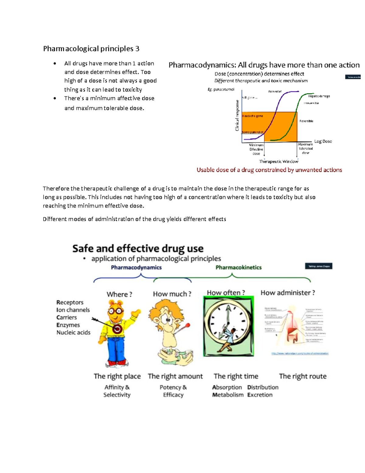 PHRM30003 Lecture 3 - Pharmacological principles 3 - Pharmacological ...