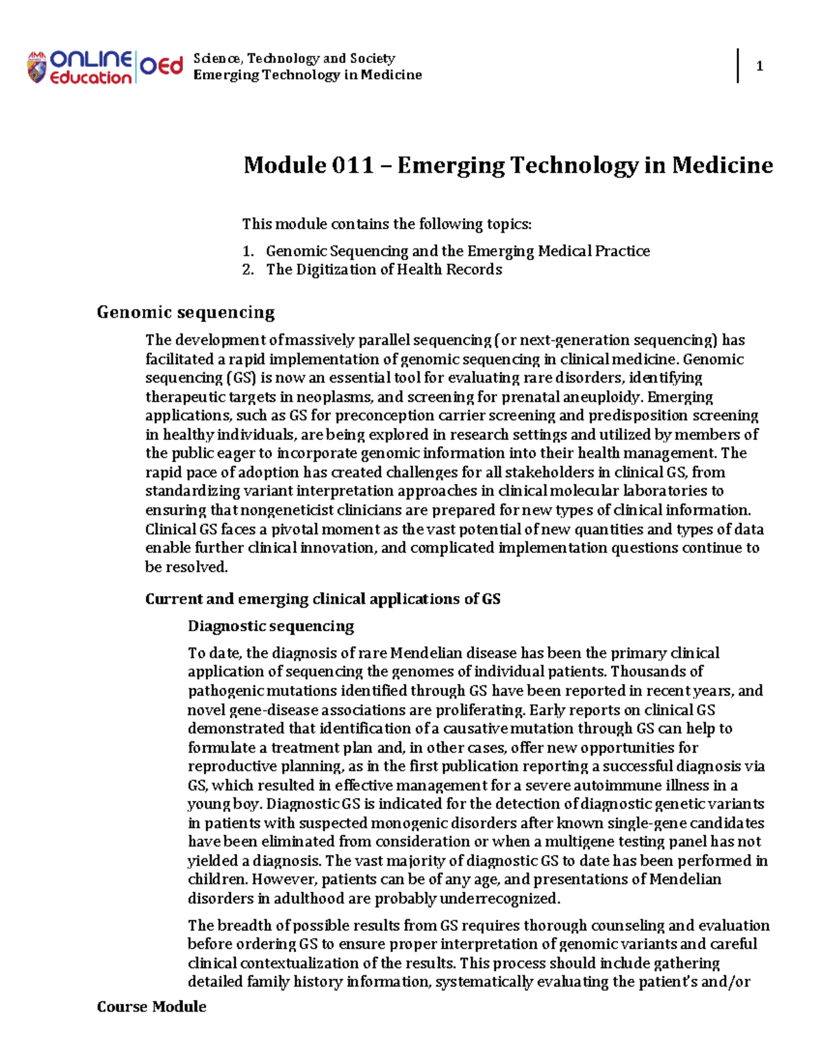 Module 11 - Science, Technology, and Society - Science, Technology and ...