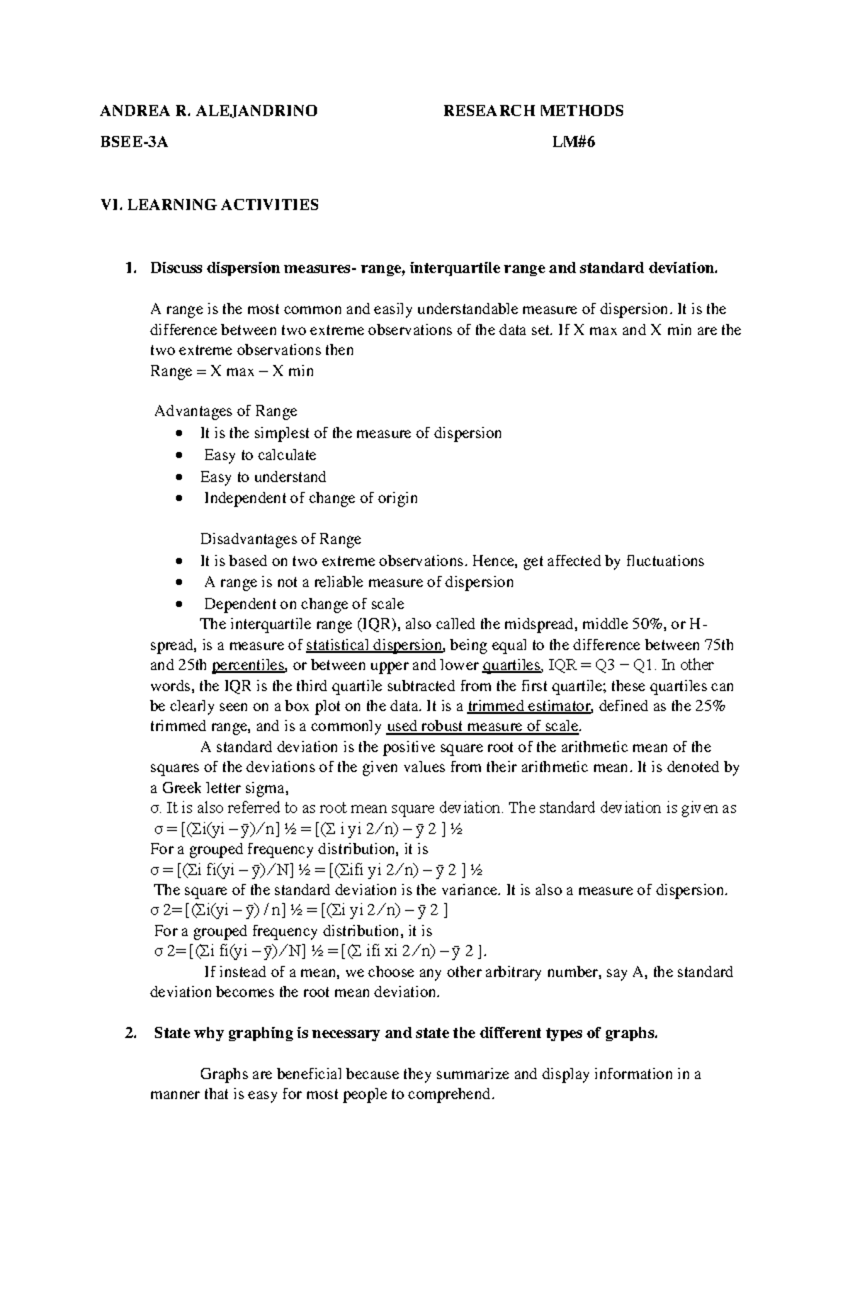 LM6- Research- Methods - ANDREA R. ALEJANDRINO RESEARCH METHODS BSEE-3A ...