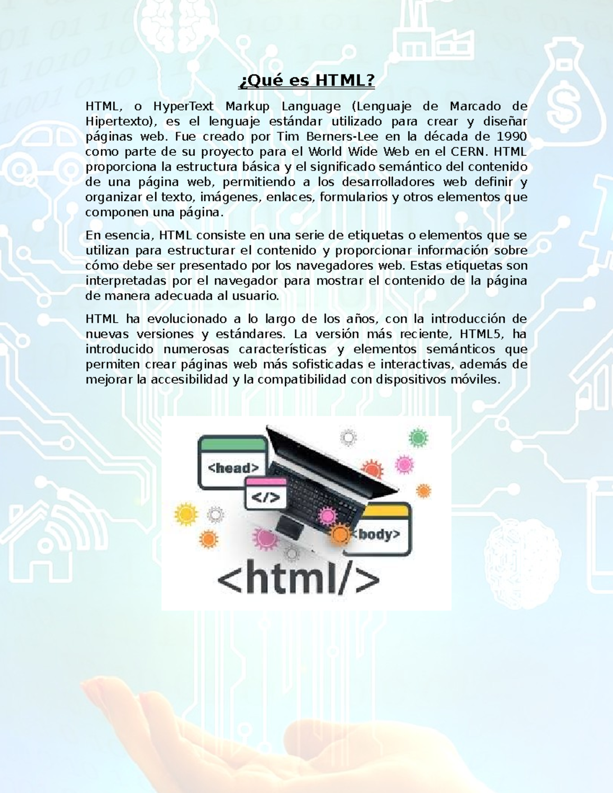 Qué es HTML - Introduccion basica sobre html - ¿Qué es HTML? HTML, o ...