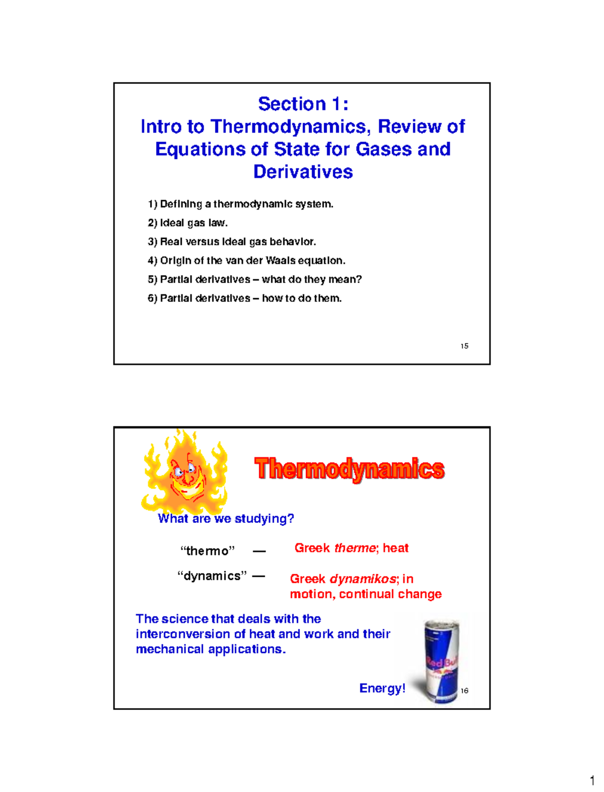 2023 CHM 2131 s01 - lecture - Section 1: Intro to Thermodynamics ...