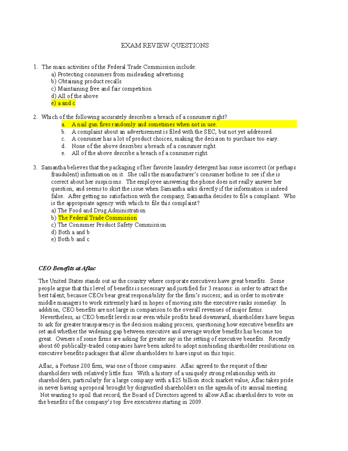 BUS exam 2 review final - EXAM REVIEW QUESTIONS 1. The main activities ...