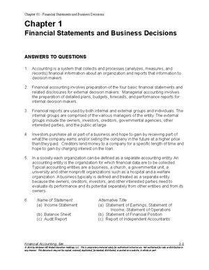 Exam September, questions and answers - Financial Statement Analysis ...