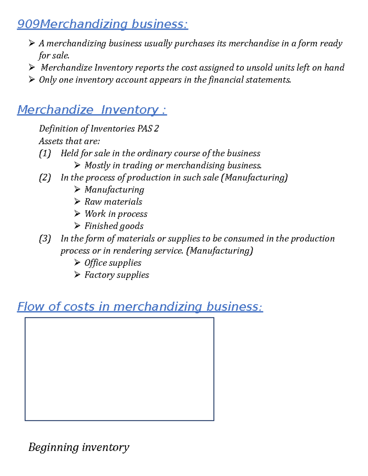 Accounting for merchandising business - 909Merchandizing business: A ...