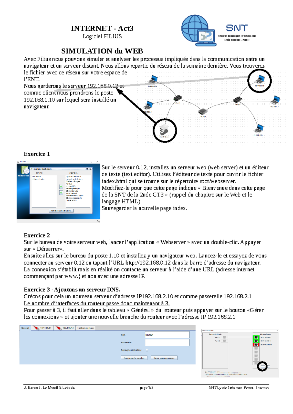 Séance 3 internet filius 2 fiche élève - INTERNET - Act Logiciel FILIUS ...
