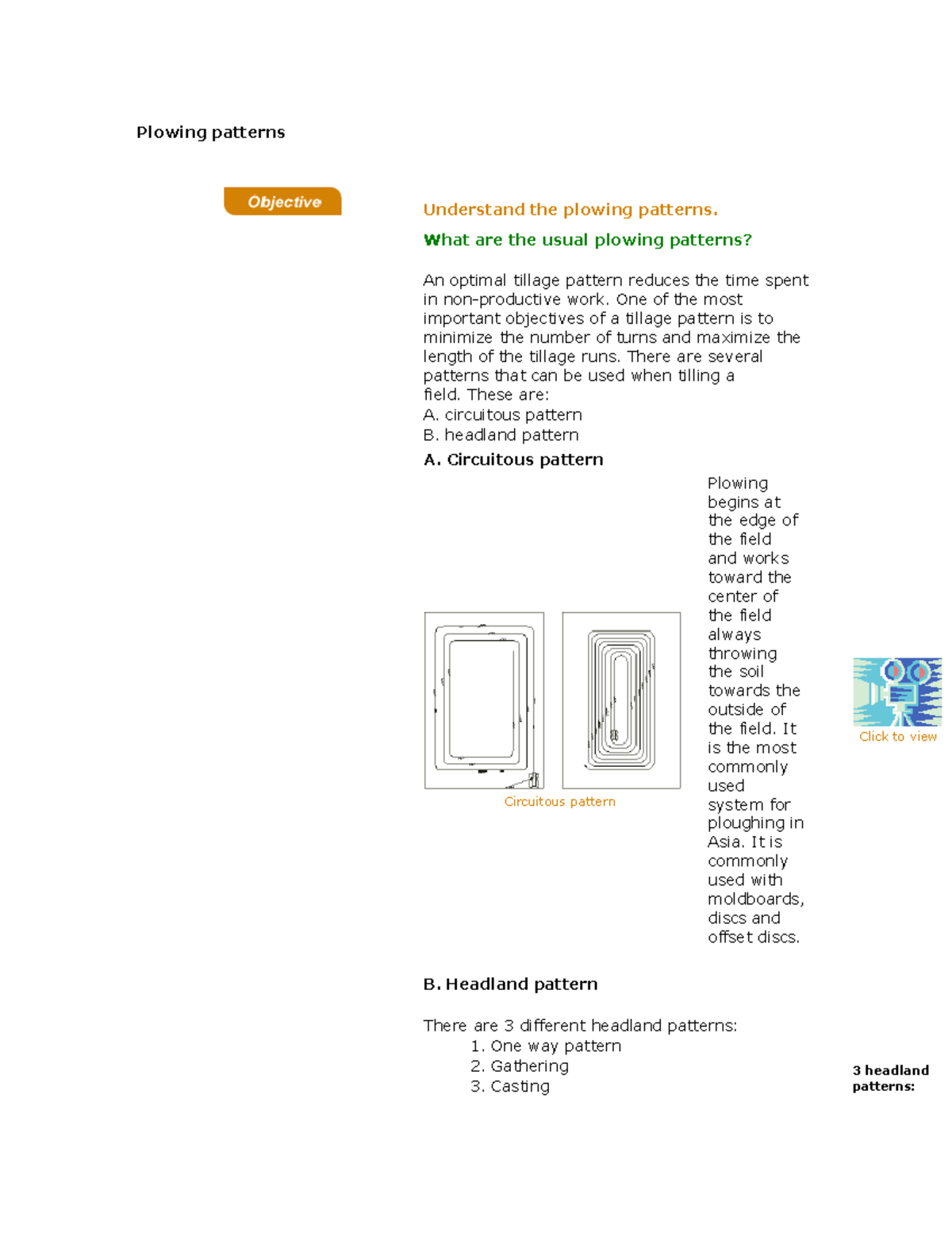 Plowing patterns - MR JUMA MUTALI - Plowing patterns Understand the ...