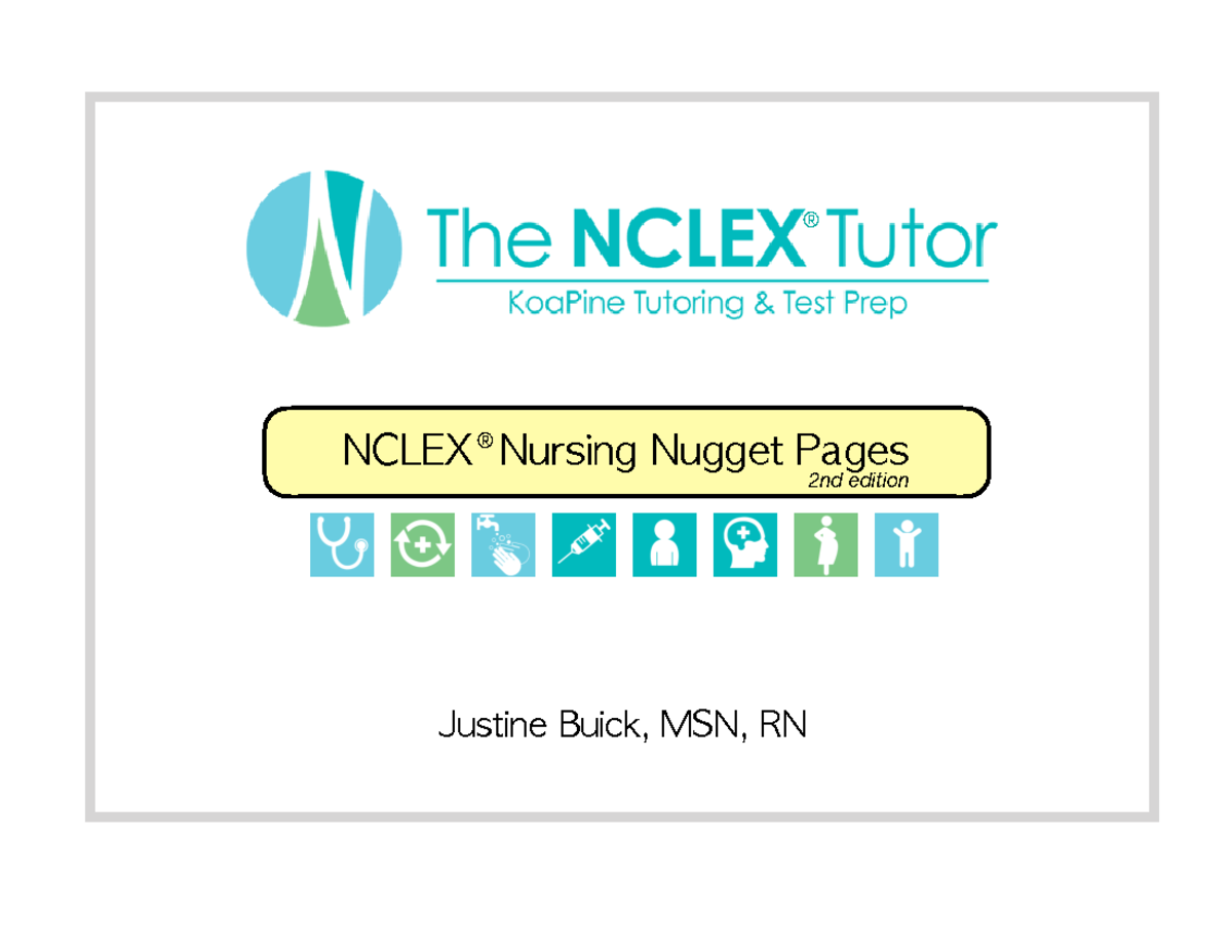 Look Inside Nclex Nuggets - NCLEX Nursing Nugget Pages Justine Buick ...