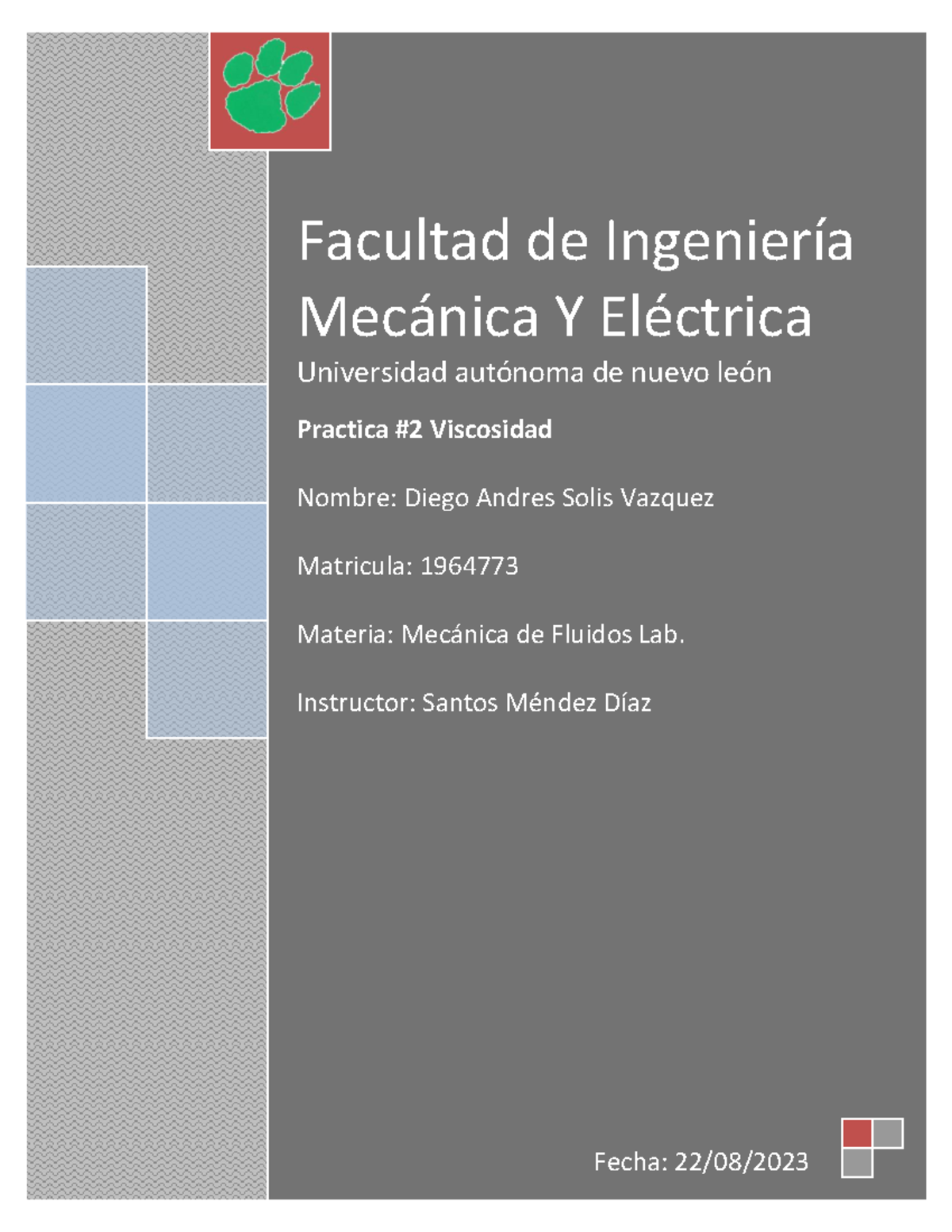 MFLab - Practica #2 - Facultad de IngenierÌa Mec·nica Y ElÈctrica Universidad autÛnoma de nuevo ...