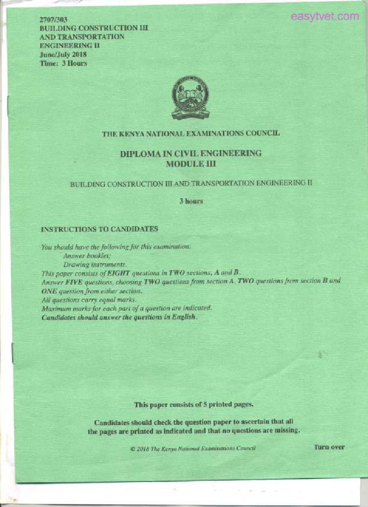 2018 july - Civil engineering - Studocu