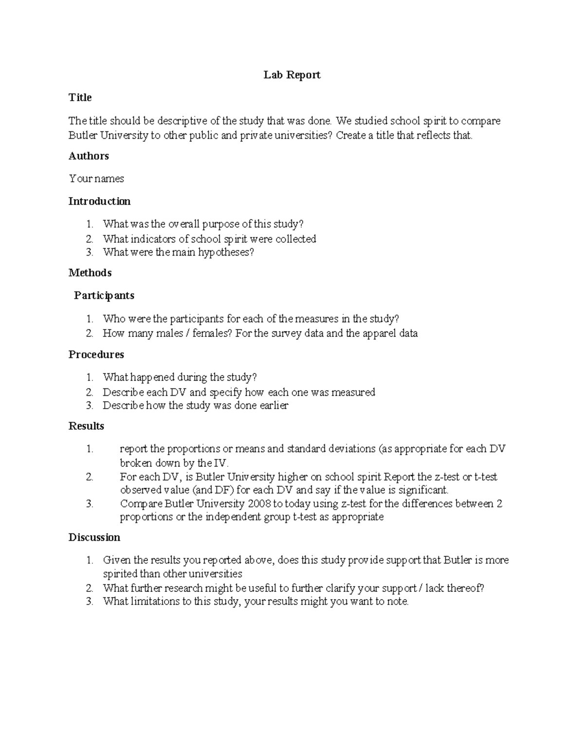 Lab experiment 1 - Lab Report Title The title should be descriptive of ...