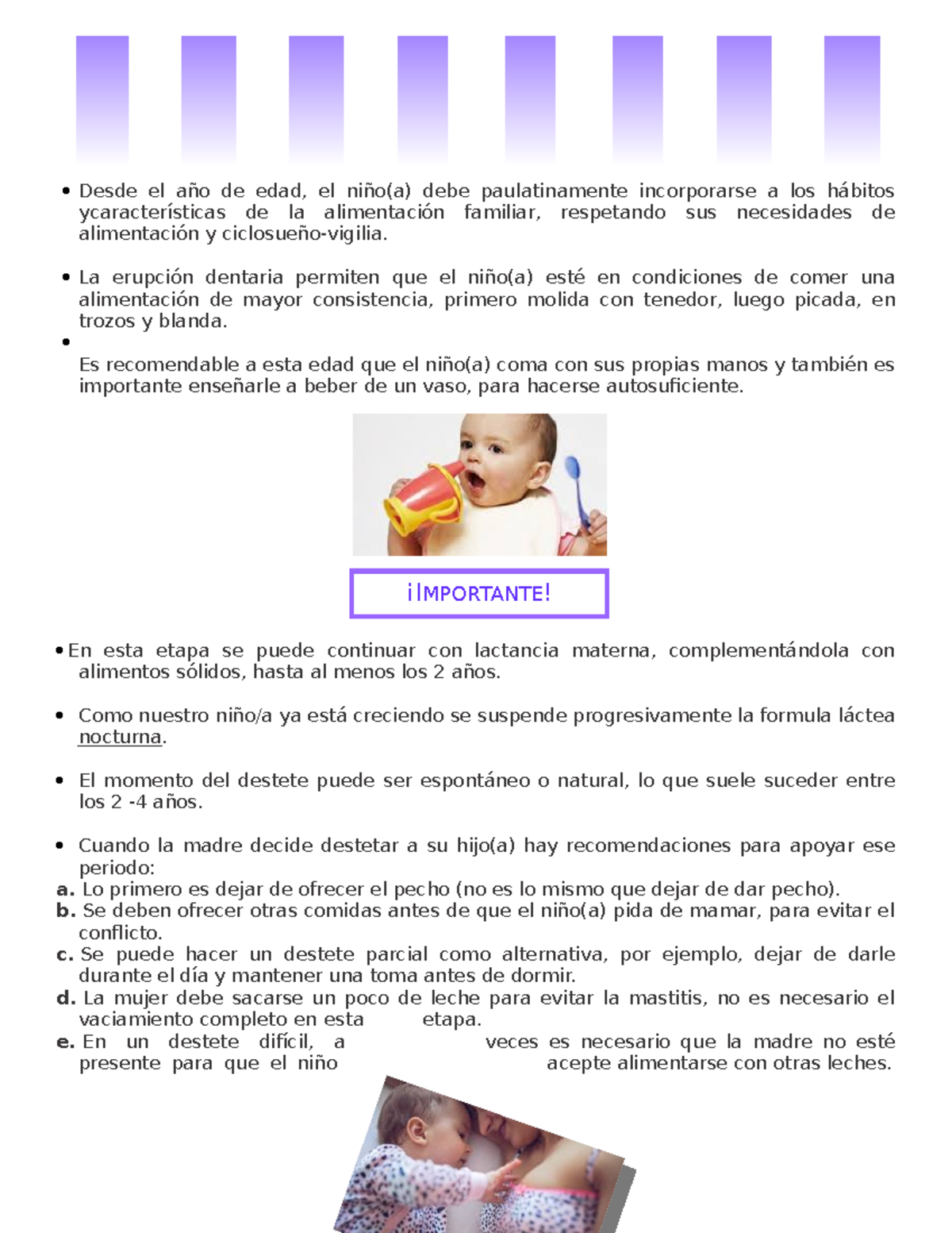 Regimen Lactante Mayor nutricion y dietetica - Lactante Mayor Desde el ...