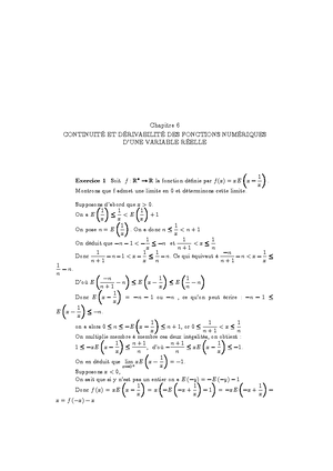 Exercices corrigés sur les nombres réels - cours d'analyse 1 - Chapitre 4 NOMBRES RÉELS Exercice ...