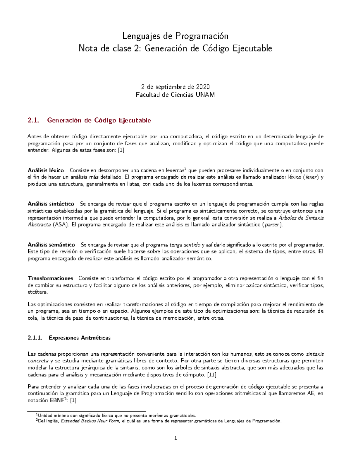 Clase 02 Generación de Código Ejecutable - Lenguajes de Programación ...