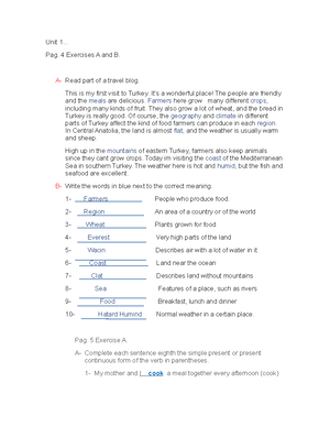 Workbook Answer Key top notch 2 unit 3 - Copyright © 2011 by Pearson ...