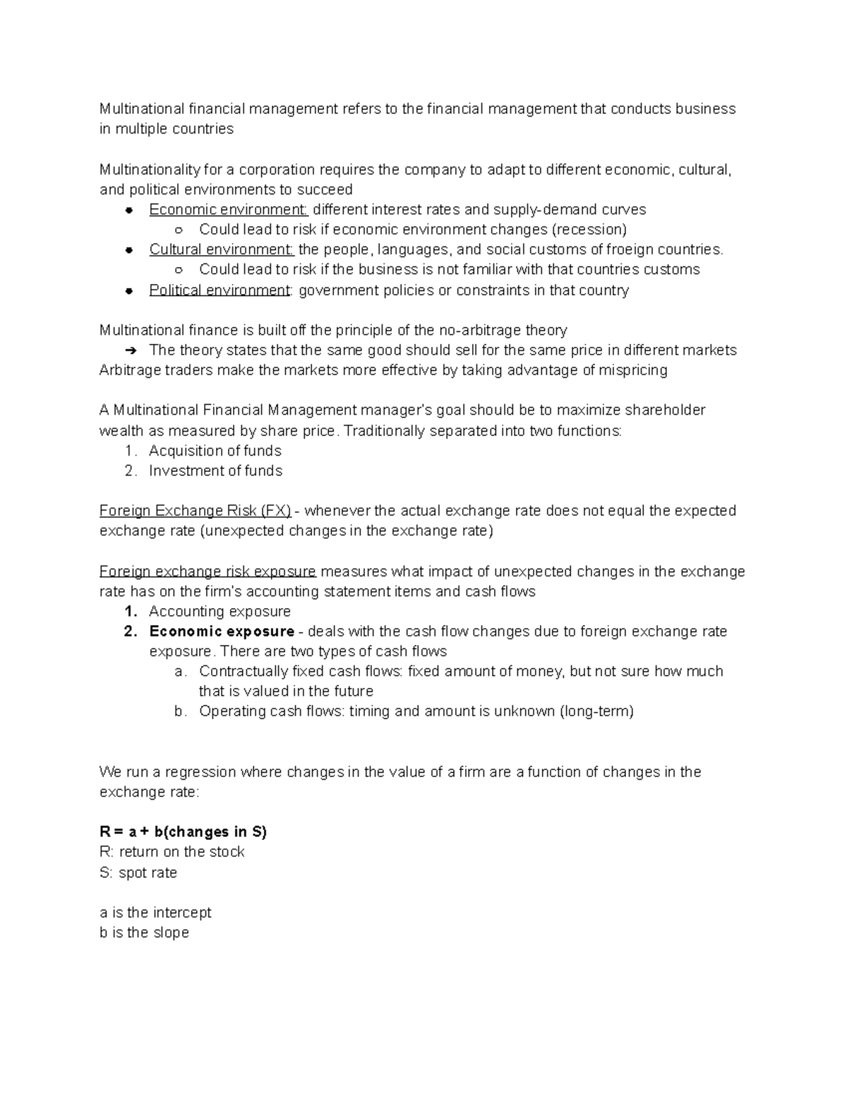 Chapter 1 Intro to Multinational Finance - Multinational financial ...
