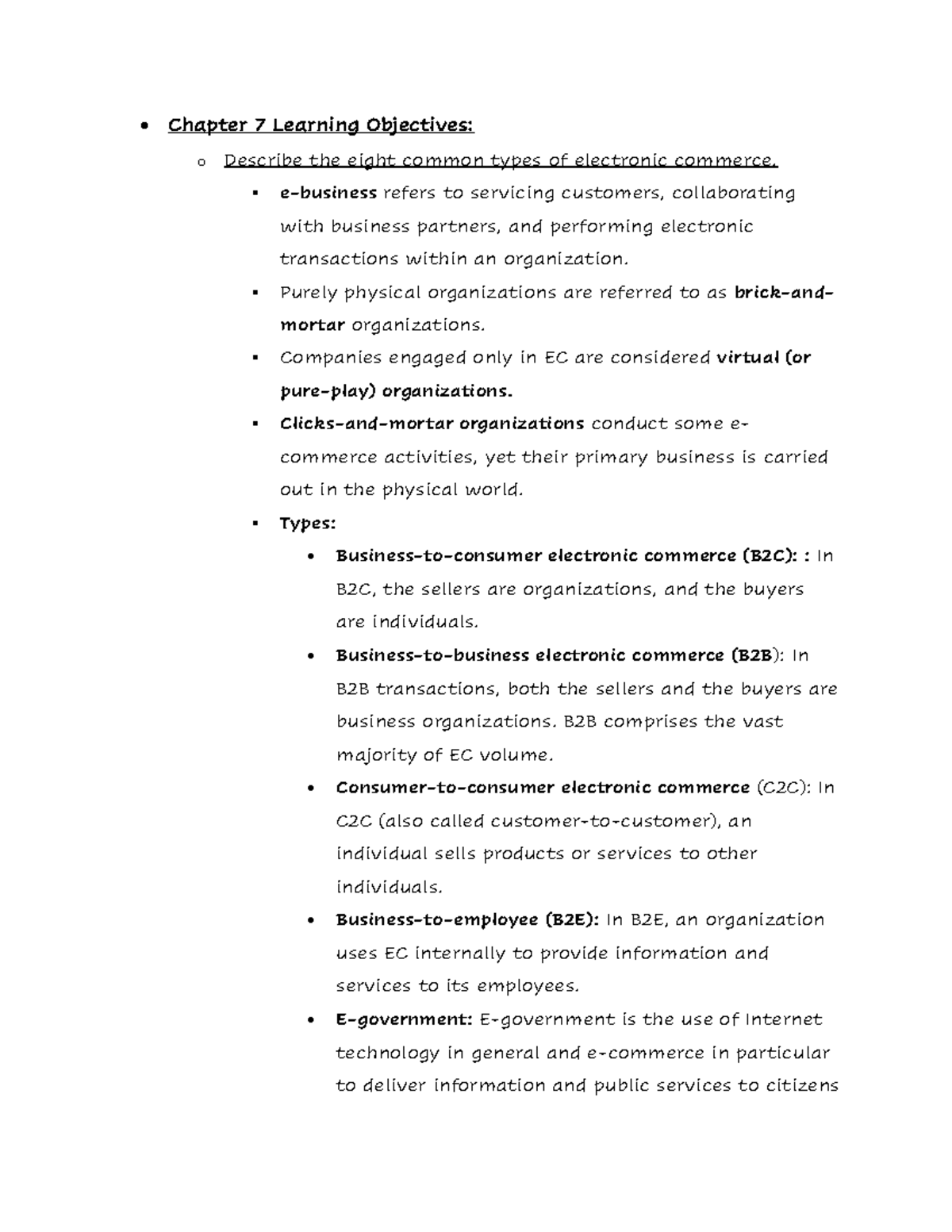 COMM226 CH7 - • Chapter 7 Learning Objectives: o Describe the eight ...