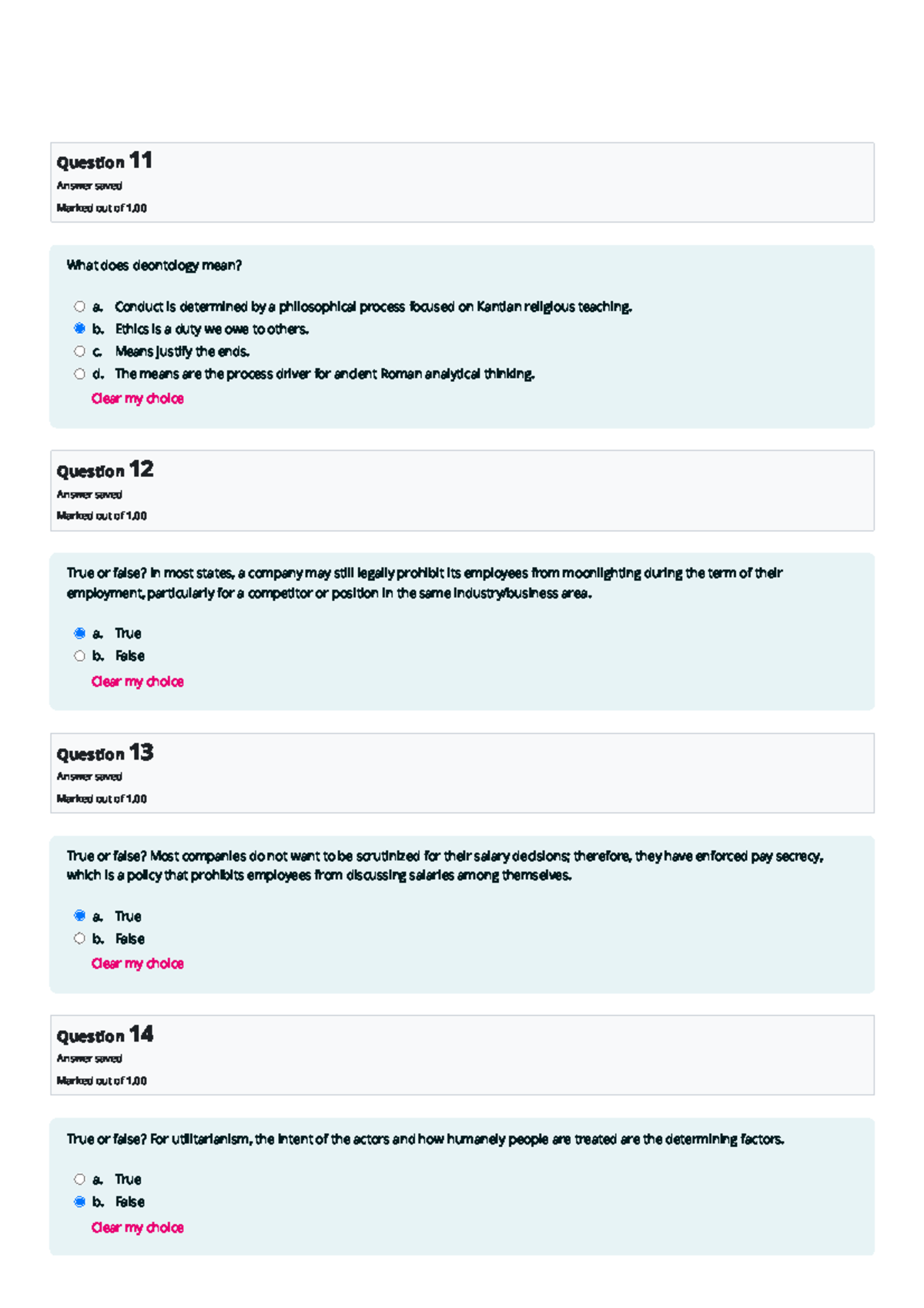 Final Exam (page 2 of 4) - Question 11 Answer saved Marked out of 1 ...
