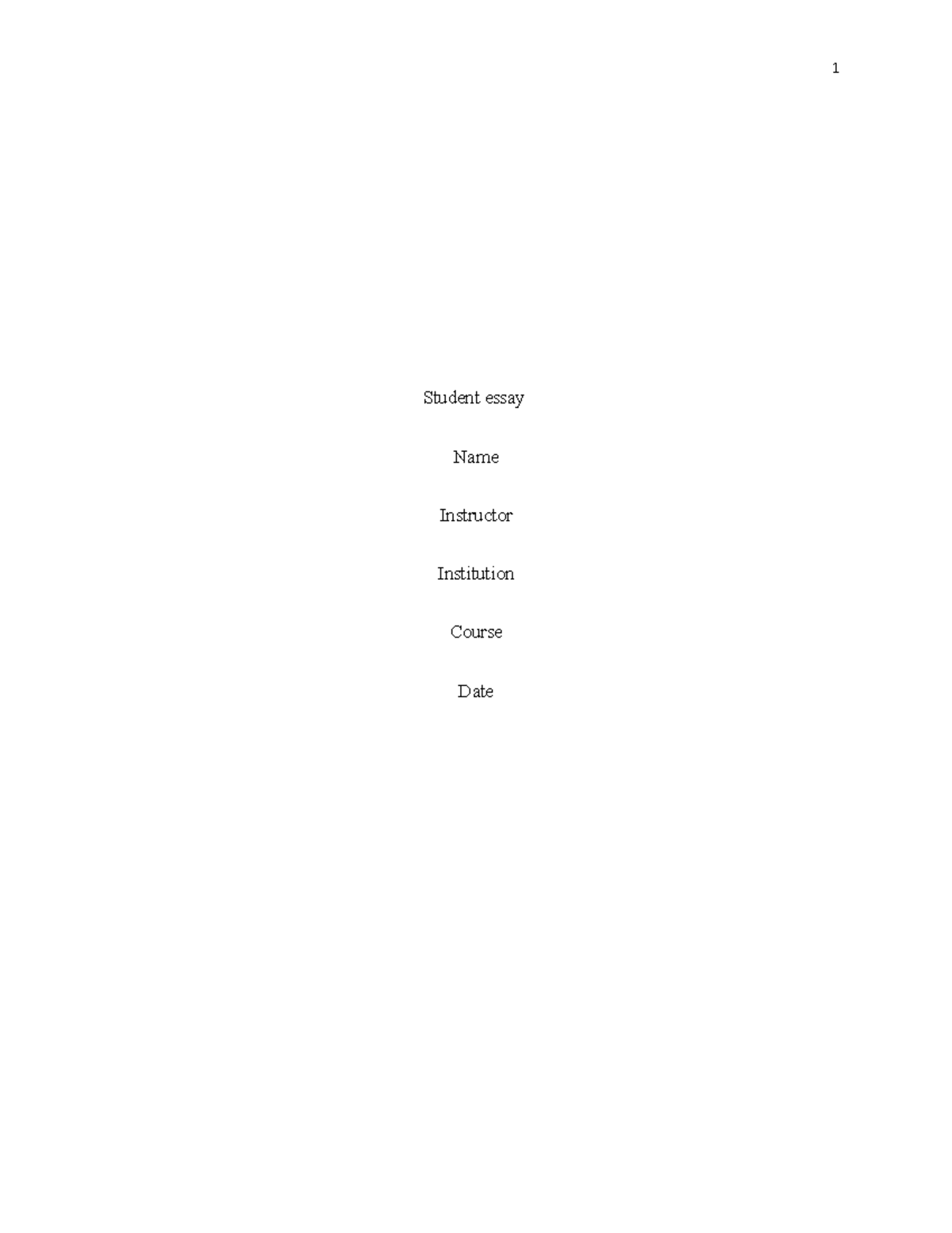 APA 7TH Edition sample - assignment - Student essay Name Instructor ...