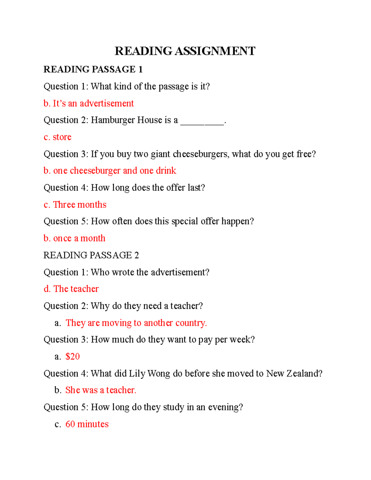 Reading Assignment - Mas202 - READING ASSIGNMENT READING PASSAGE 1 ...