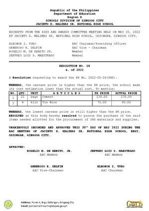 F2F Learner Participant Profile - JACINTO D. MALIMAS SR. NATIONAL HIGH ...