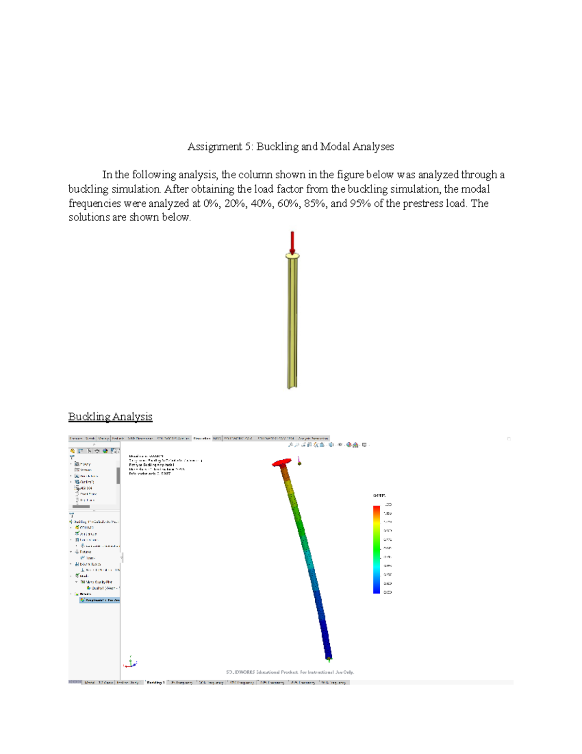 Assignment 5 - After obtaining the load factor from the buckling ...