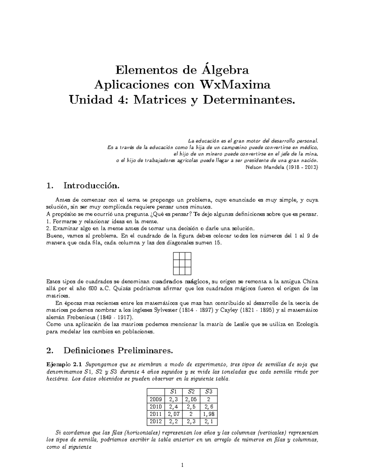 4 Matrices - Resumen elementos de algebra - Elementos De Álgebra ...
