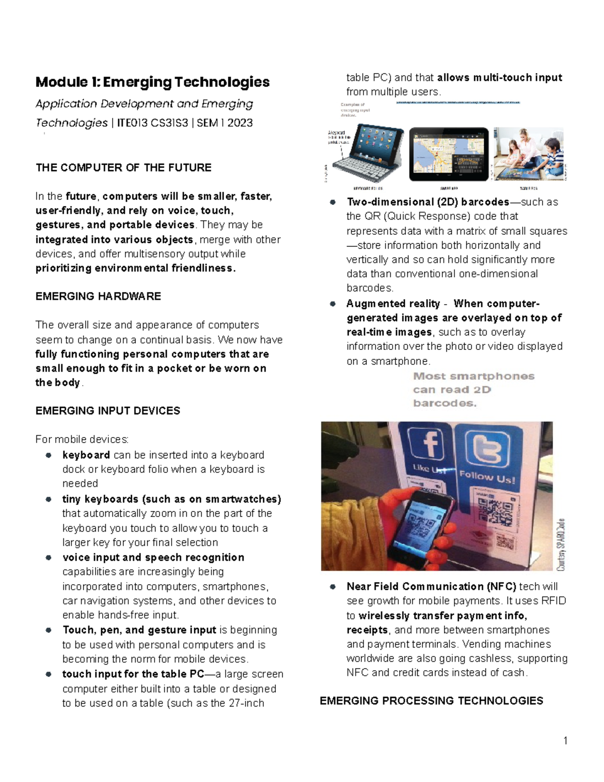 ITE013-Application Developmentand Emerging Technologies - Module 1 ...