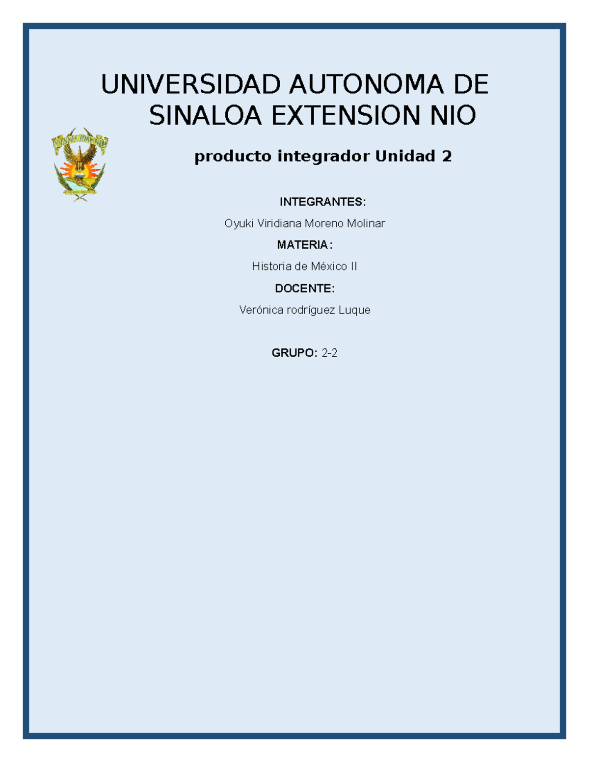 PIU2-JACM - Vvbj - UNIVERSIDAD AUTONOMA DE SINALOA EXTENSION NIO ...