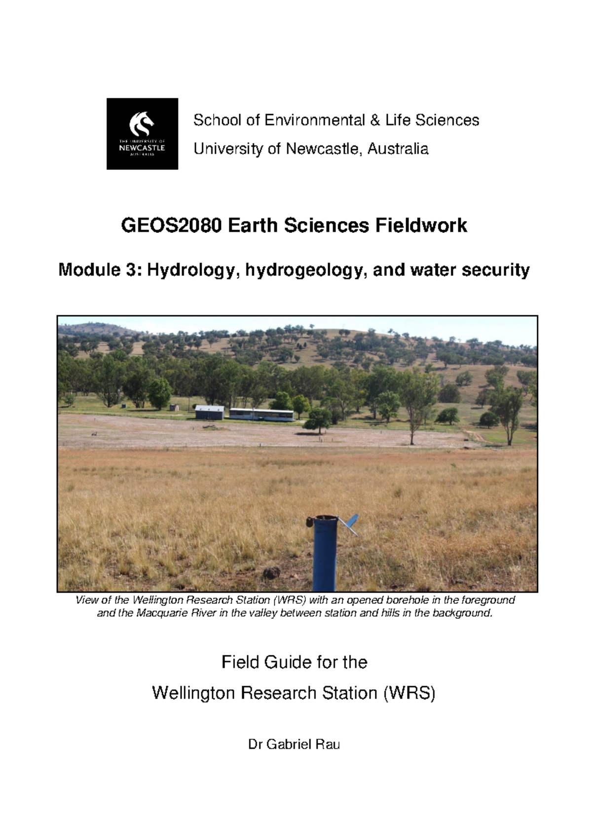 GEOS2080 Module 3 Water Field Guide - GEOS2080 Earth Sciences Fieldwork ...