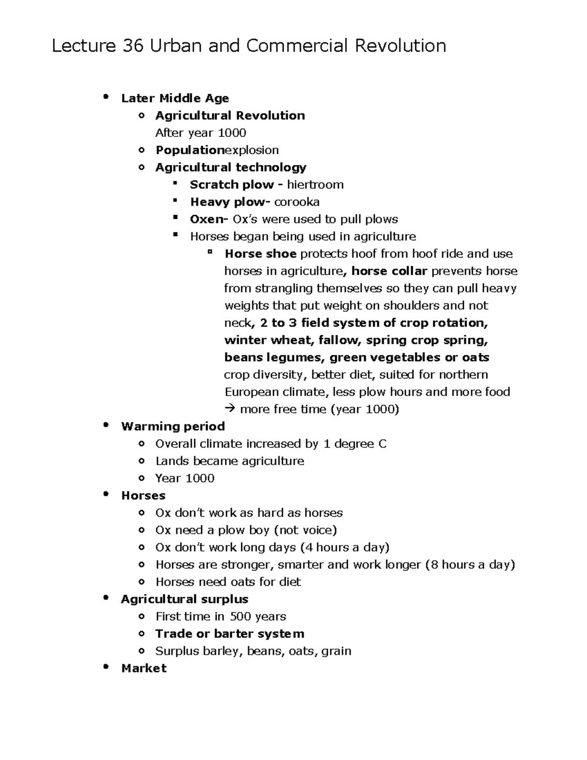 Unit 4 Lecture 36 - Lecture 36 Urban and Commercial Revolution Later ...