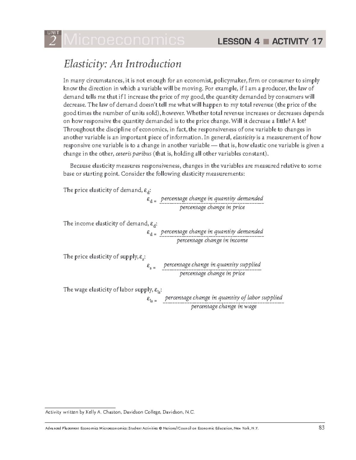 Micro-U2L4A17-Elasticity An Introduction - 2 Elasticity: An ...