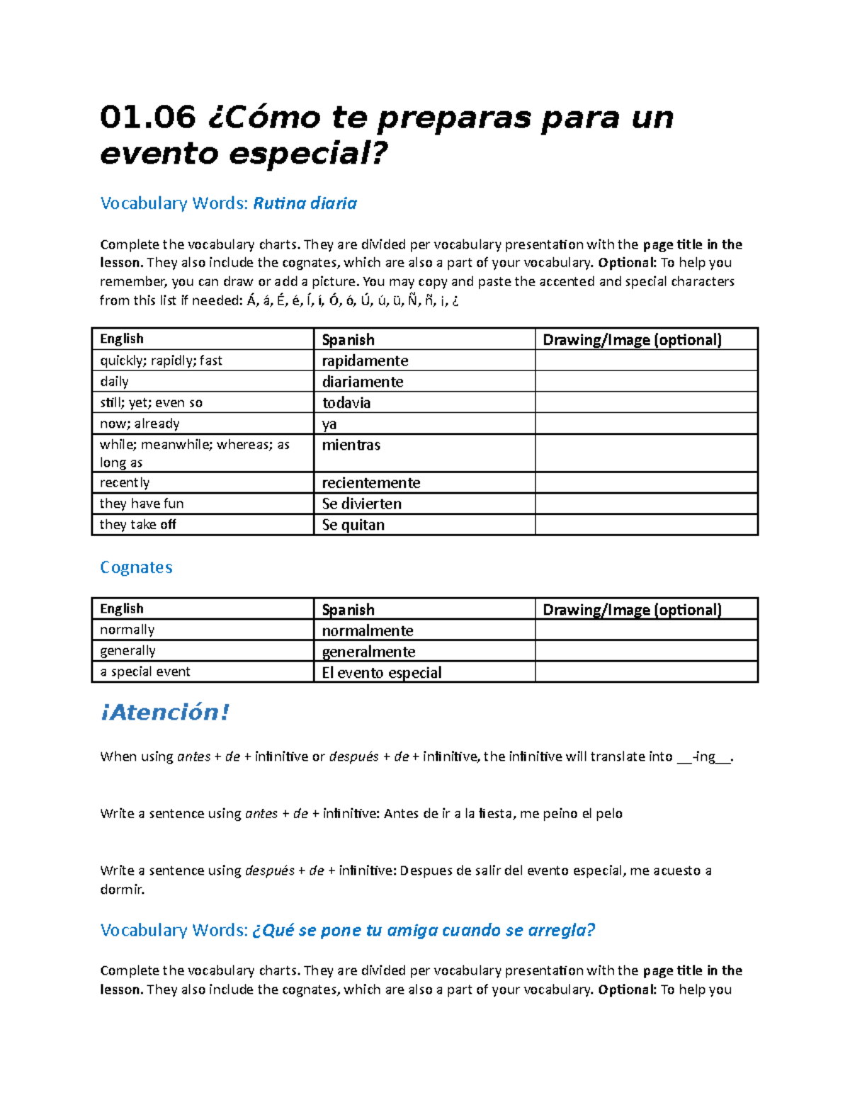 01 06 notes - Spanish module for online learning but i'm just uploading ...