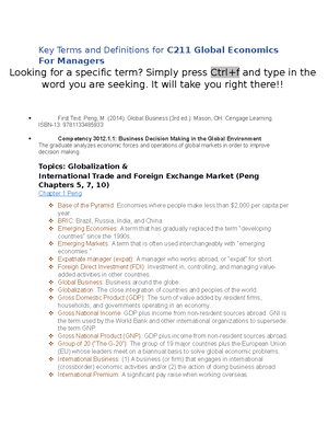 C211 Chapter 14 Study Guide - Chapter 14 – Firms in Competitive Markets ...