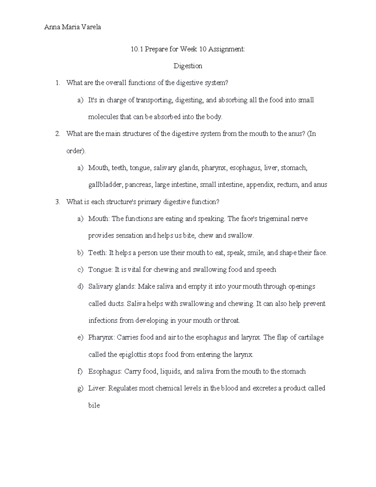 10.1 Prepare for Week 10 Assignment Digestion - 10 Prepare for Week 10 ...