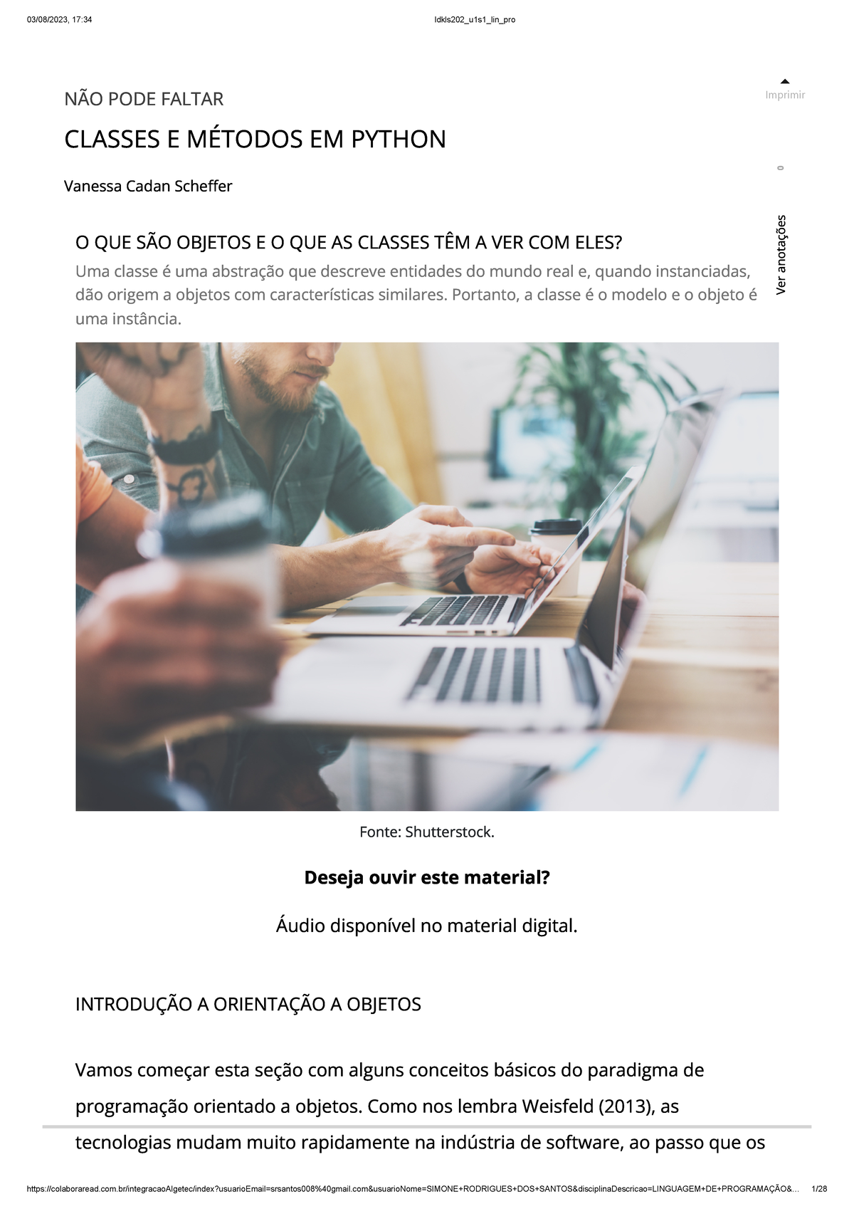 Python UNID 3 S1 - Material teórico - - Studocu